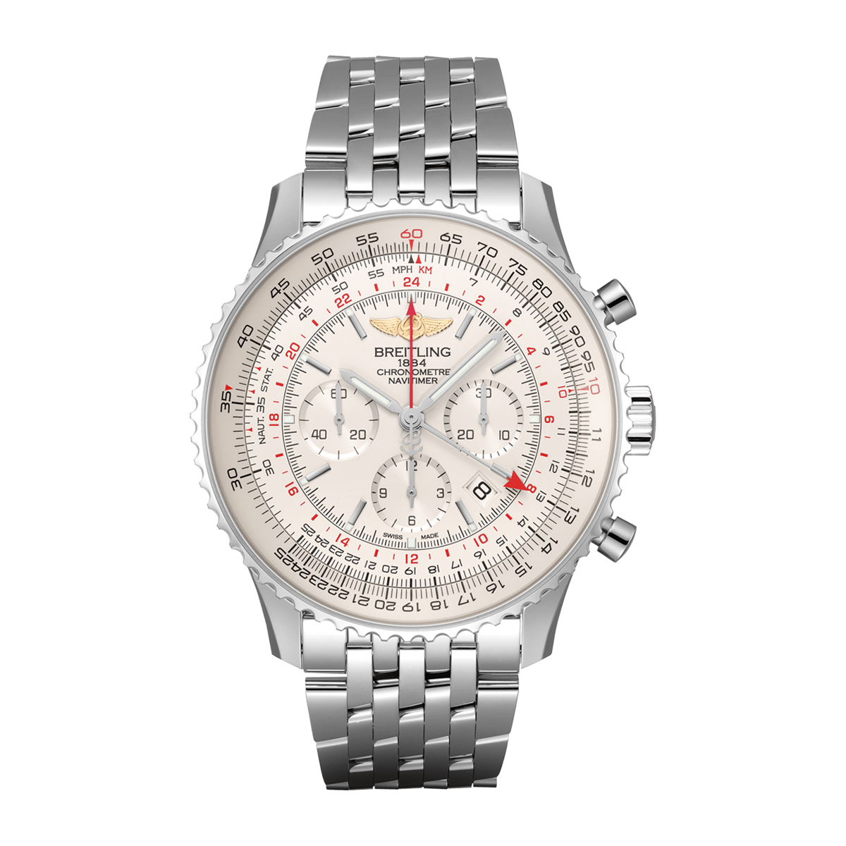 Buy Breitling | Navitimer GMT Chronograph 48mm Steel | AB044121/G783 in ...