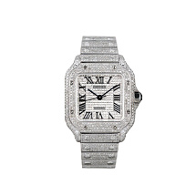 Buy Cartier | Santos De Cartier Medium Custom Iced Out 35mm | WSSA0029 ...